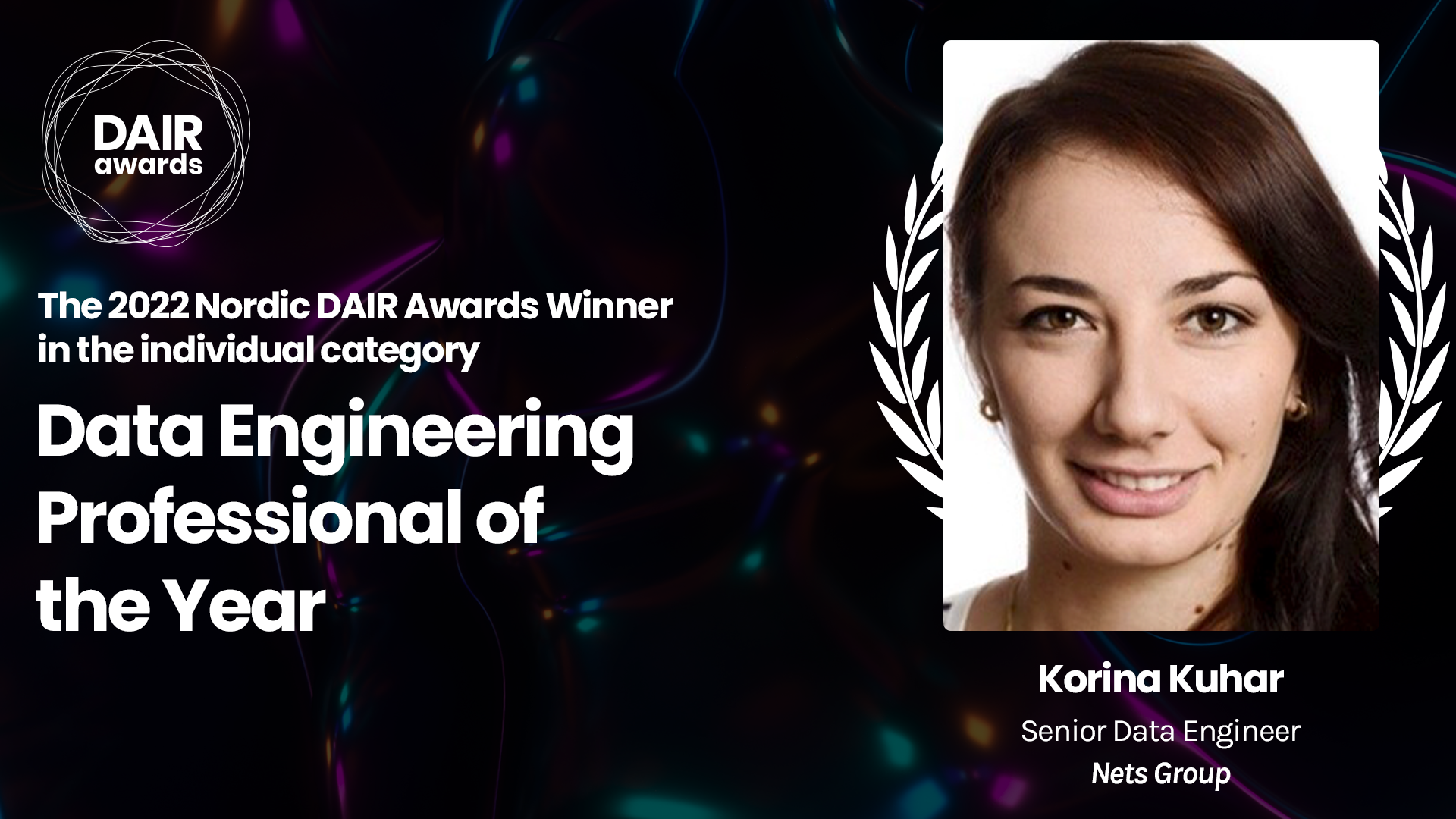 Data Engineering Professional of the year - Nordic DAIR Awards 2022 ...