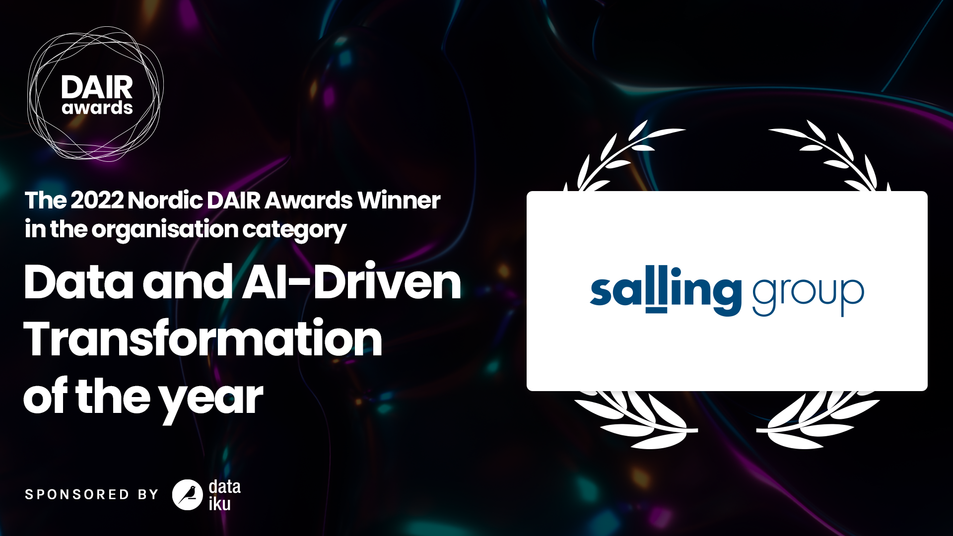 Data and AI-Driven Transformation of the year - Nordic DAIR Awards 2022 ...